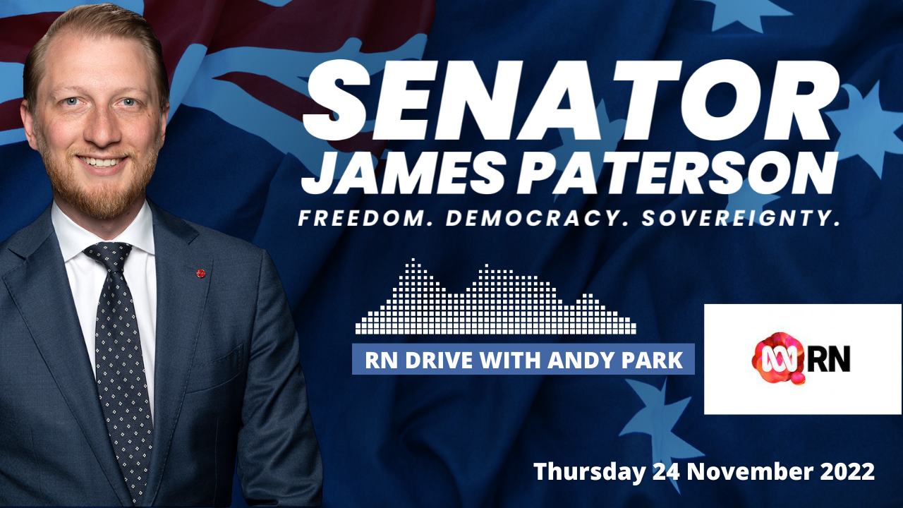 Senator Paterson discusses Drew Pavlou's Parliament House incident ...