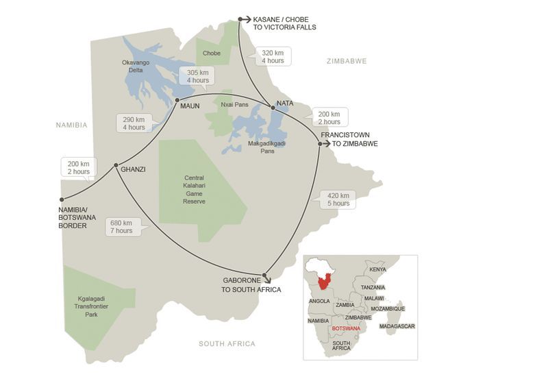 Distances and Driving Times | Namibia Tours & Safaris