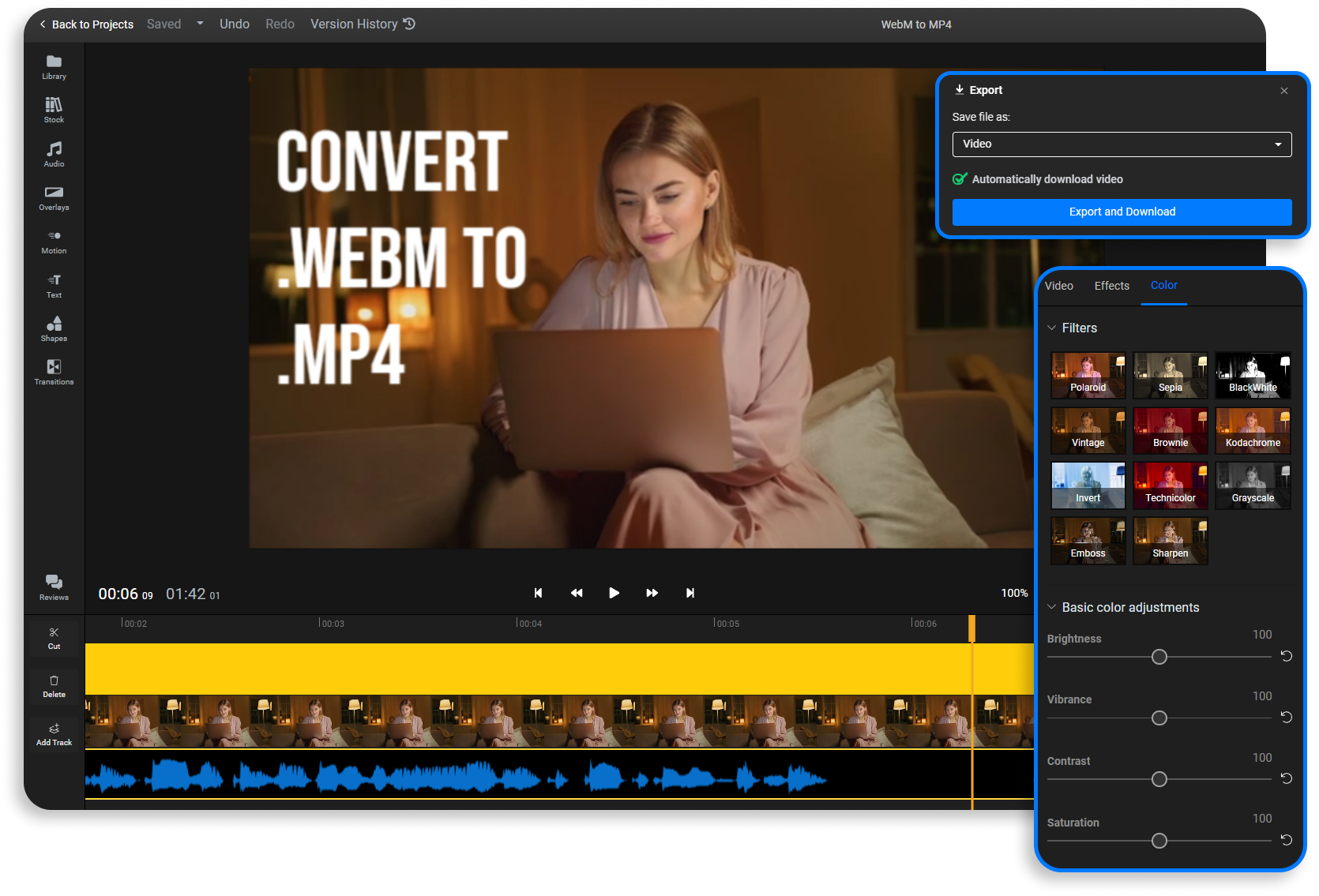 Convert WebM To MP4 Online Fast And Easy To Use Flixier