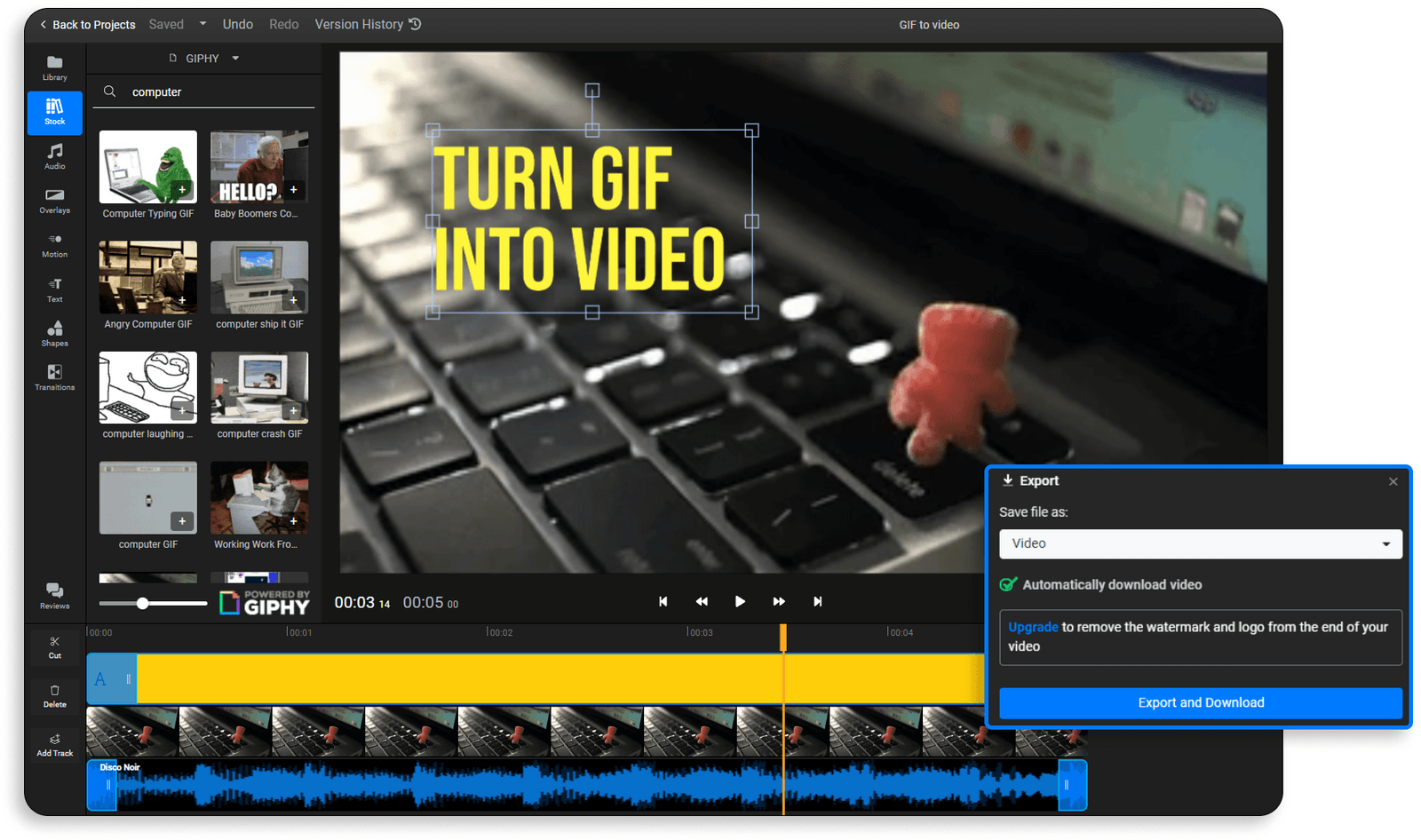 Turn GIF to video | Convert GIF to video online | Fast & simple