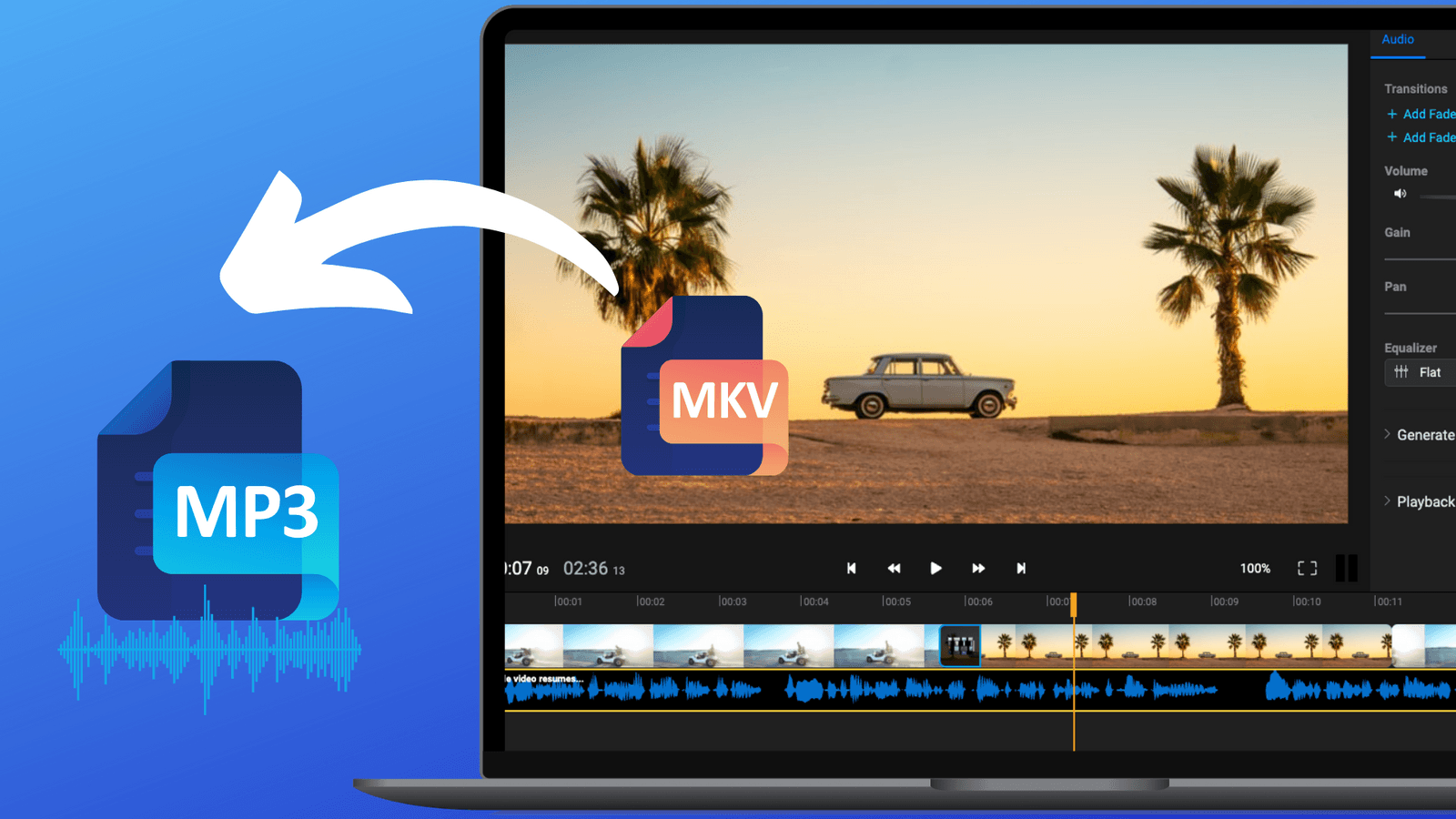 Extract Audio from MKV Online | Fast and Easy to use | Flixier