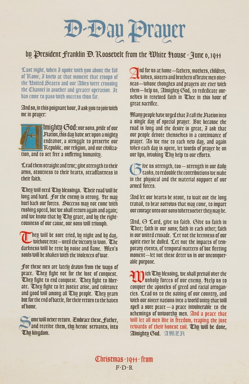 FDR D-Day Prayer Addition | National WWII Memorial