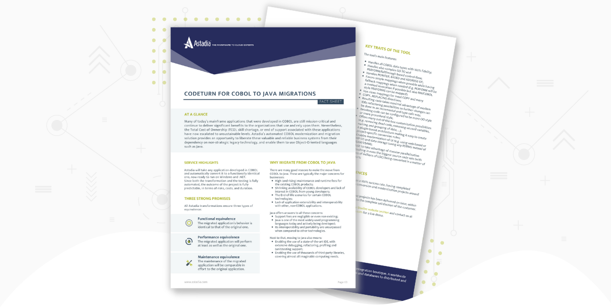 CodeTurn COBOL to Java | Astadia