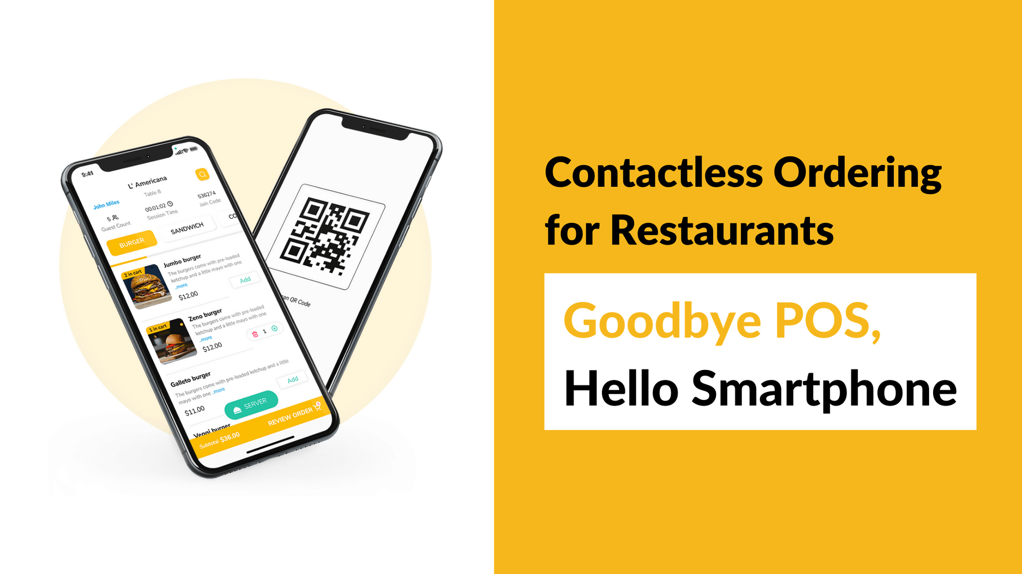Contactless Ordering for Restaurants. Goodbye POS, Hello Smartphone