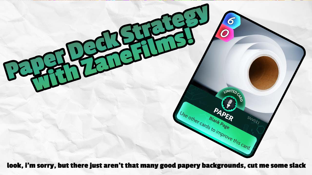 PAPER DECK BUILD in CUE (Strategy TCG) by ZaneFilms