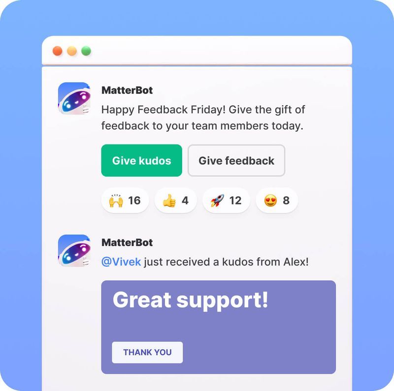 Matter: Employee Recognition & Rewards in Slack or Teams