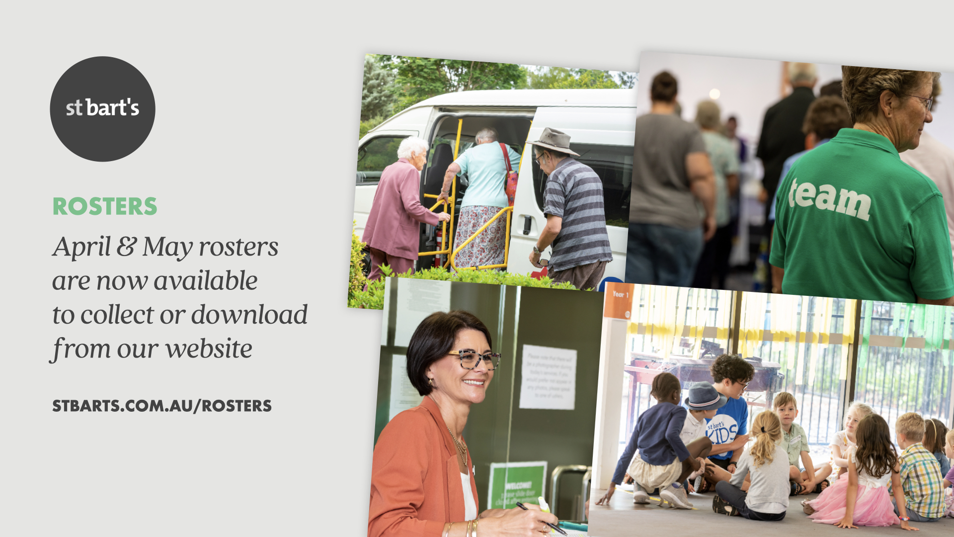 Rosters for April & May