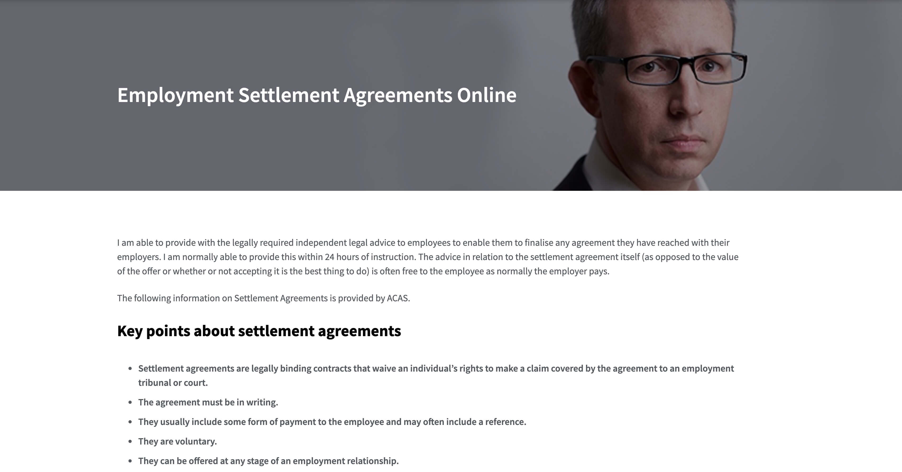 Employment Settlement Agreements Online in London