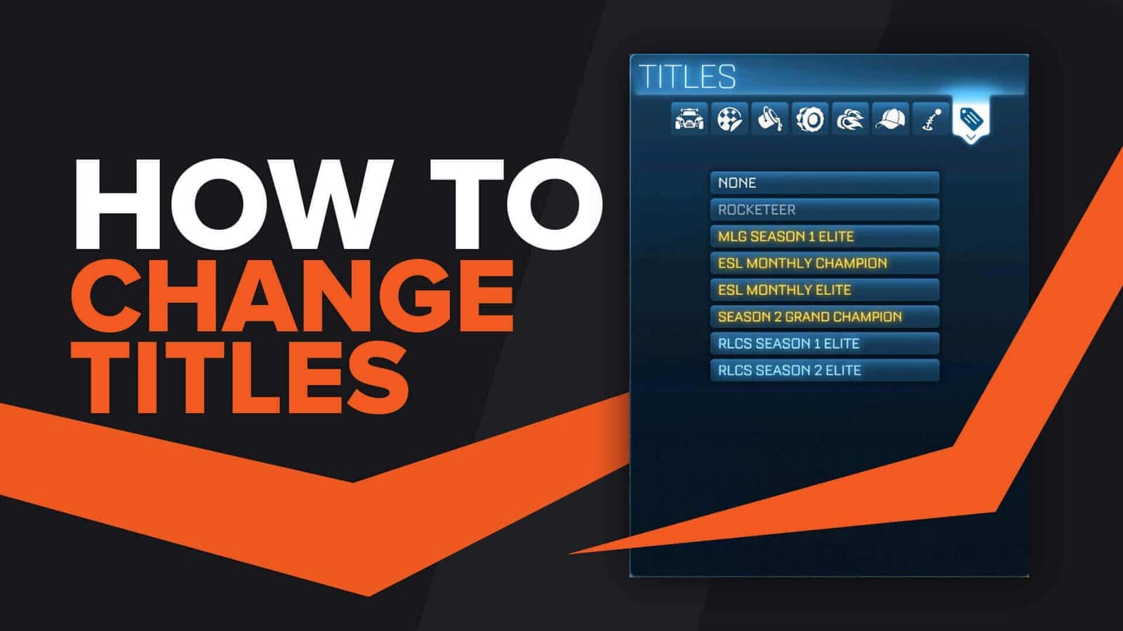 How to change your title in Rocket League & other title settings | TGG