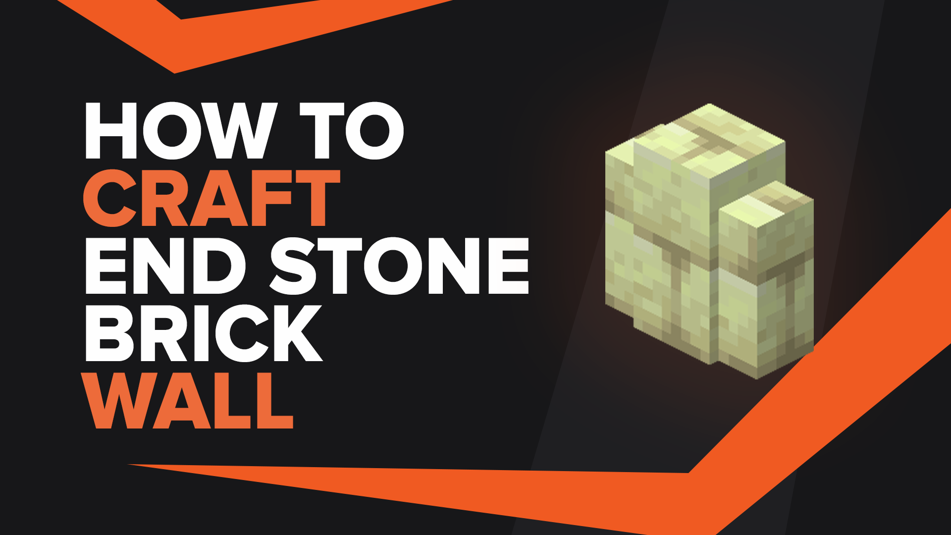 How To Make End Stone Brick Wall In Minecraft | TGG