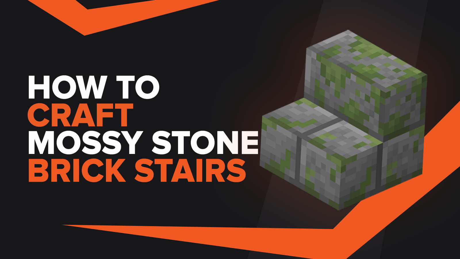 How To Make Mossy Stone Brick Stairs In Minecraft | TGG