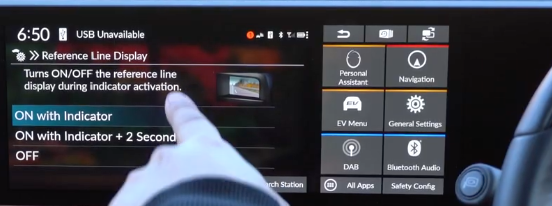 2020 Honda E Vehicle Settings Mirror
