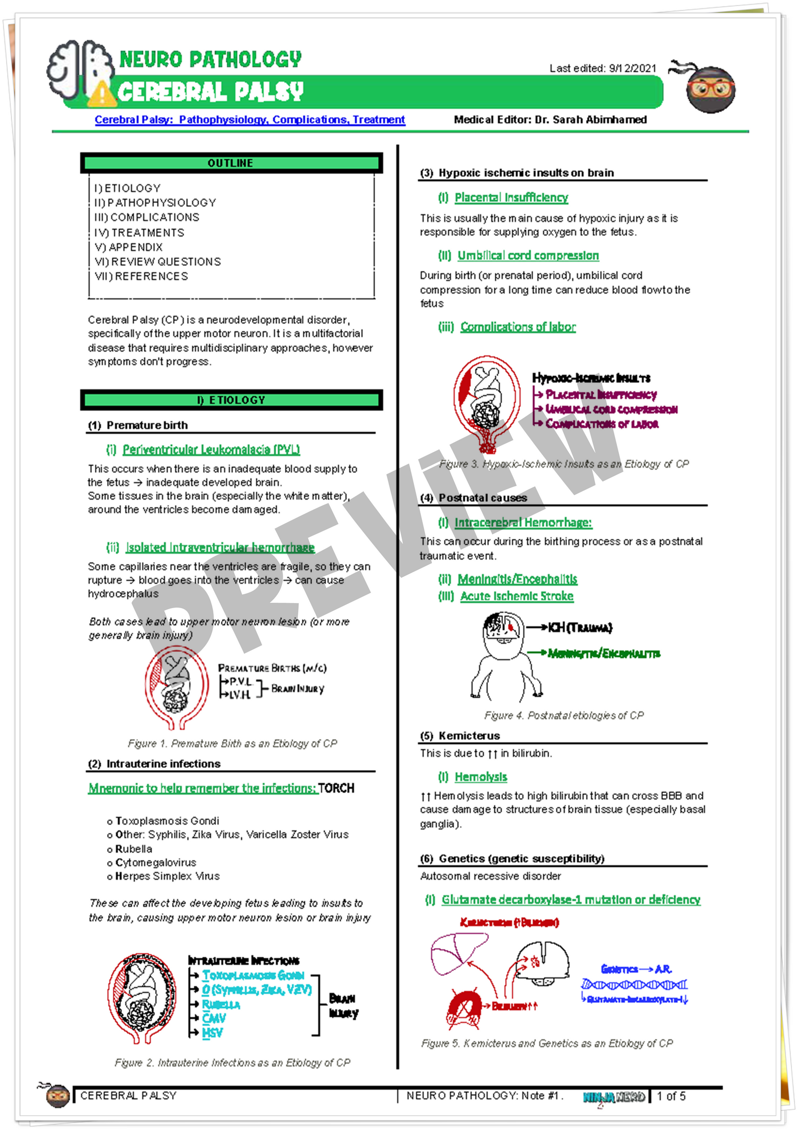Cerebral Palsy: Etiology, Pathophysiology, Complications, Treatment ...