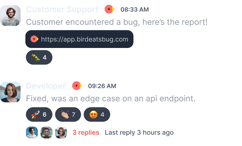Fast & Effective Bug Reporting Tool | Bird Eats Bug