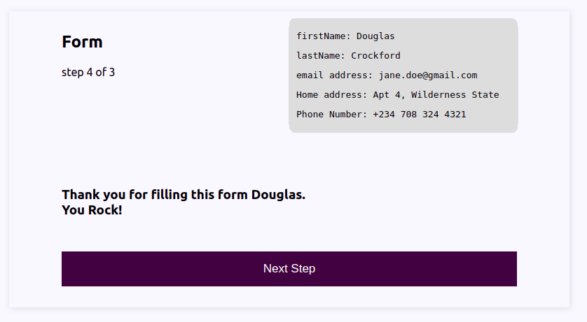 Managing State in a multi-step form | Bug Tracking Blog @ Bird Eats Bug