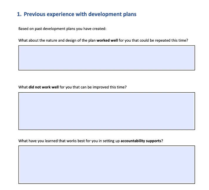 Individual Development Plan Examples For Leadership at Barbara Oneal blog