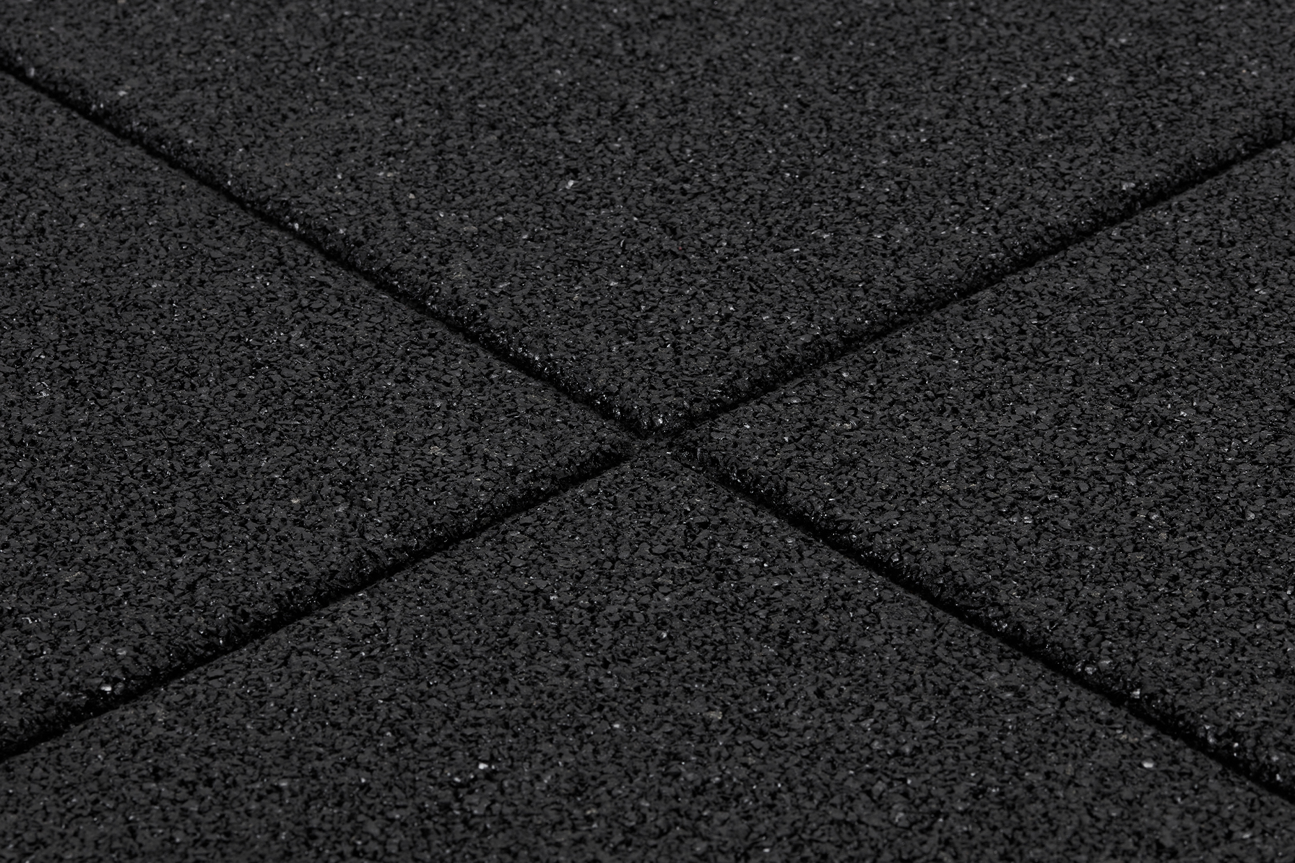 Gym 15mm SBR RUBBER TILE BLACK - Gym Flooring