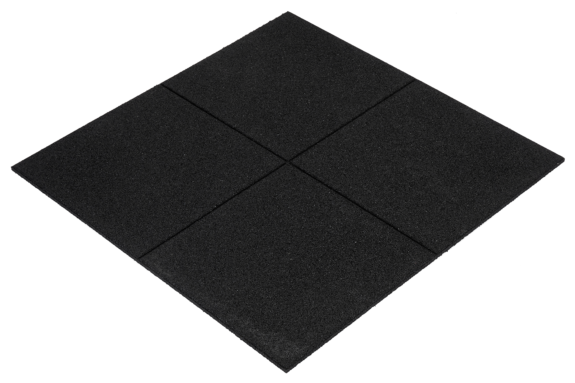 Gym 15mm SBR RUBBER TILE BLACK - Gym Flooring