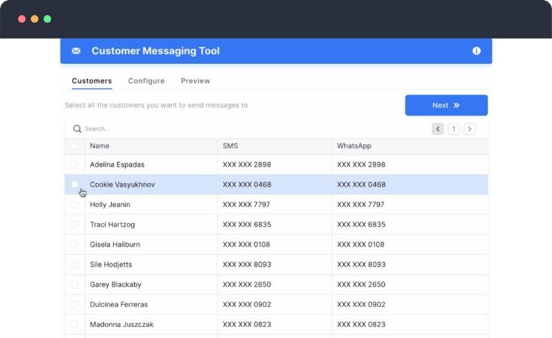 Customer Messaging Tool