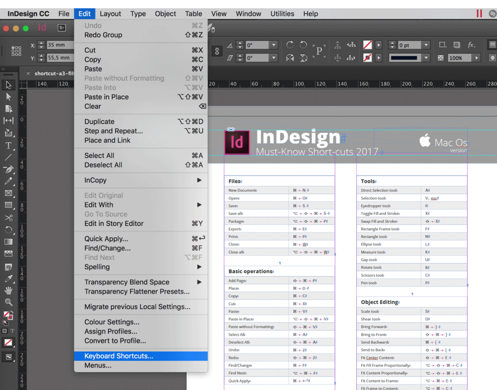 Indesign Shortcut Keys Indesign Shortcut Keys