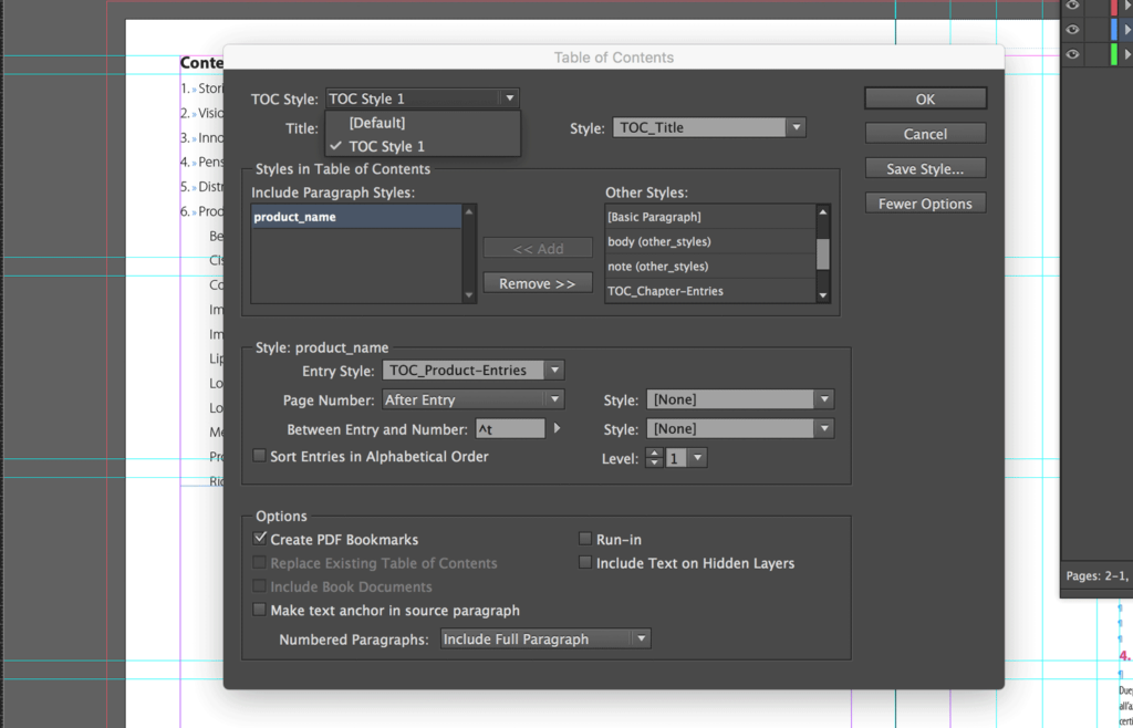 Creating An Automatic Table Of Contents In Indesign Brokeasshome