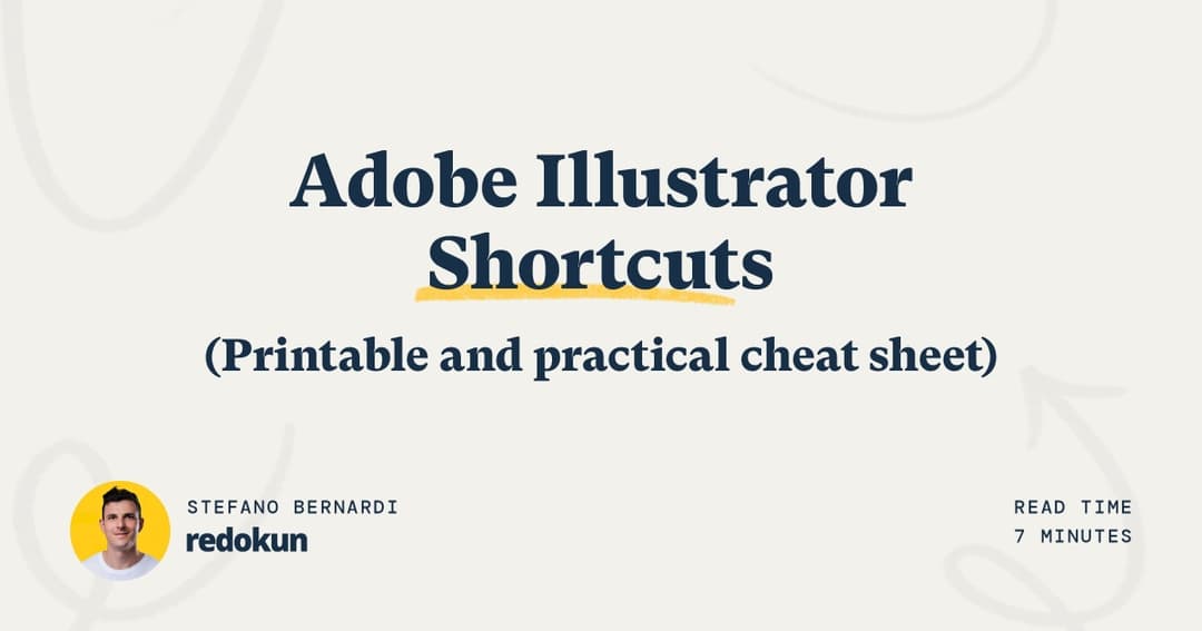 Adobe Illustrator Shortcuts (Printable and practical cheat sheet ...