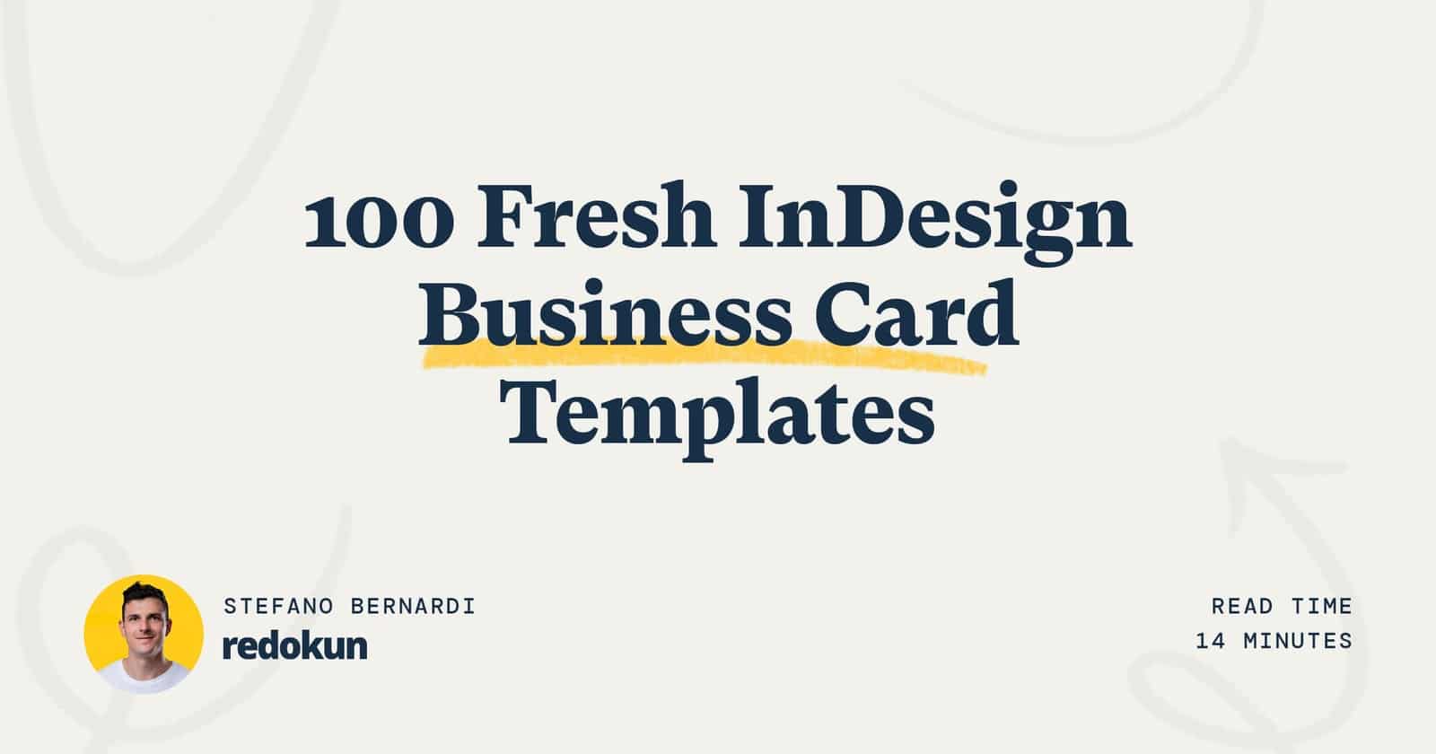 100 Fresh InDesign Business Card Templates | Redokun Blog