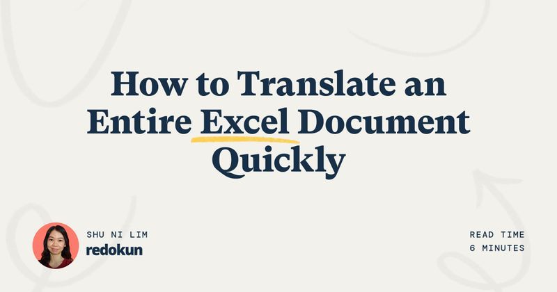 How To Translate An Entire Excel Document Quickly Redokun Blog
