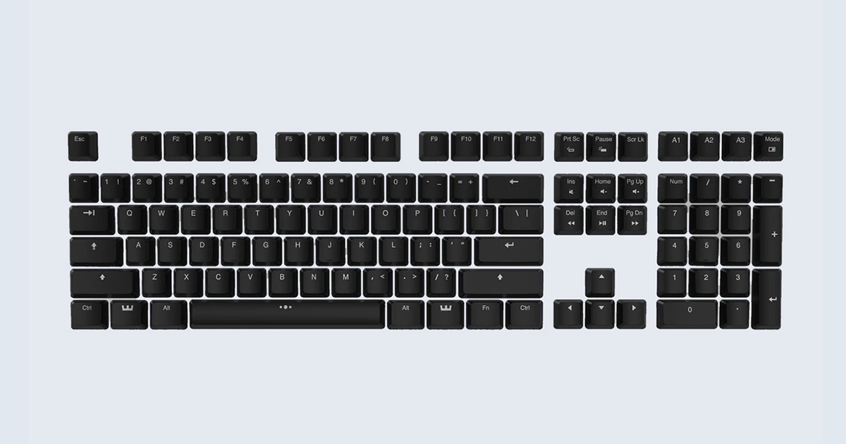 Wooting Etched Backlit ABS keycap Set - Black