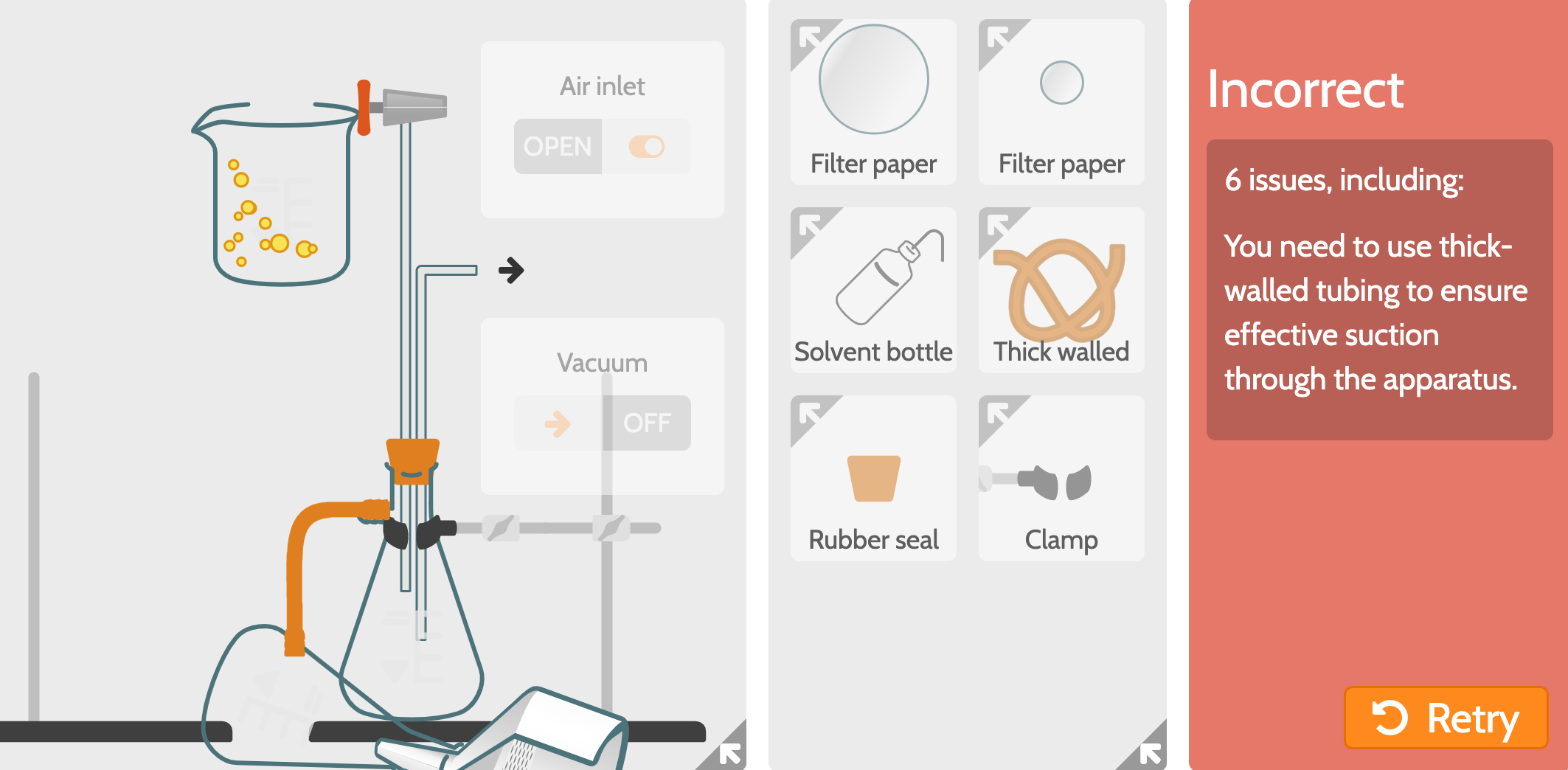 LearnSci LabSim: Vacuum Filtration - Hirsch