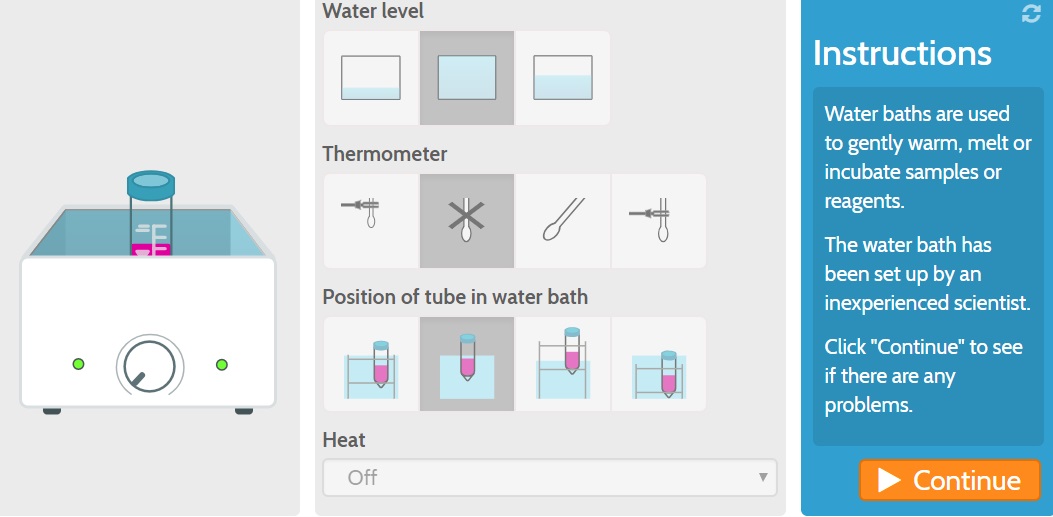 LearnSci LabSim: Water Bath