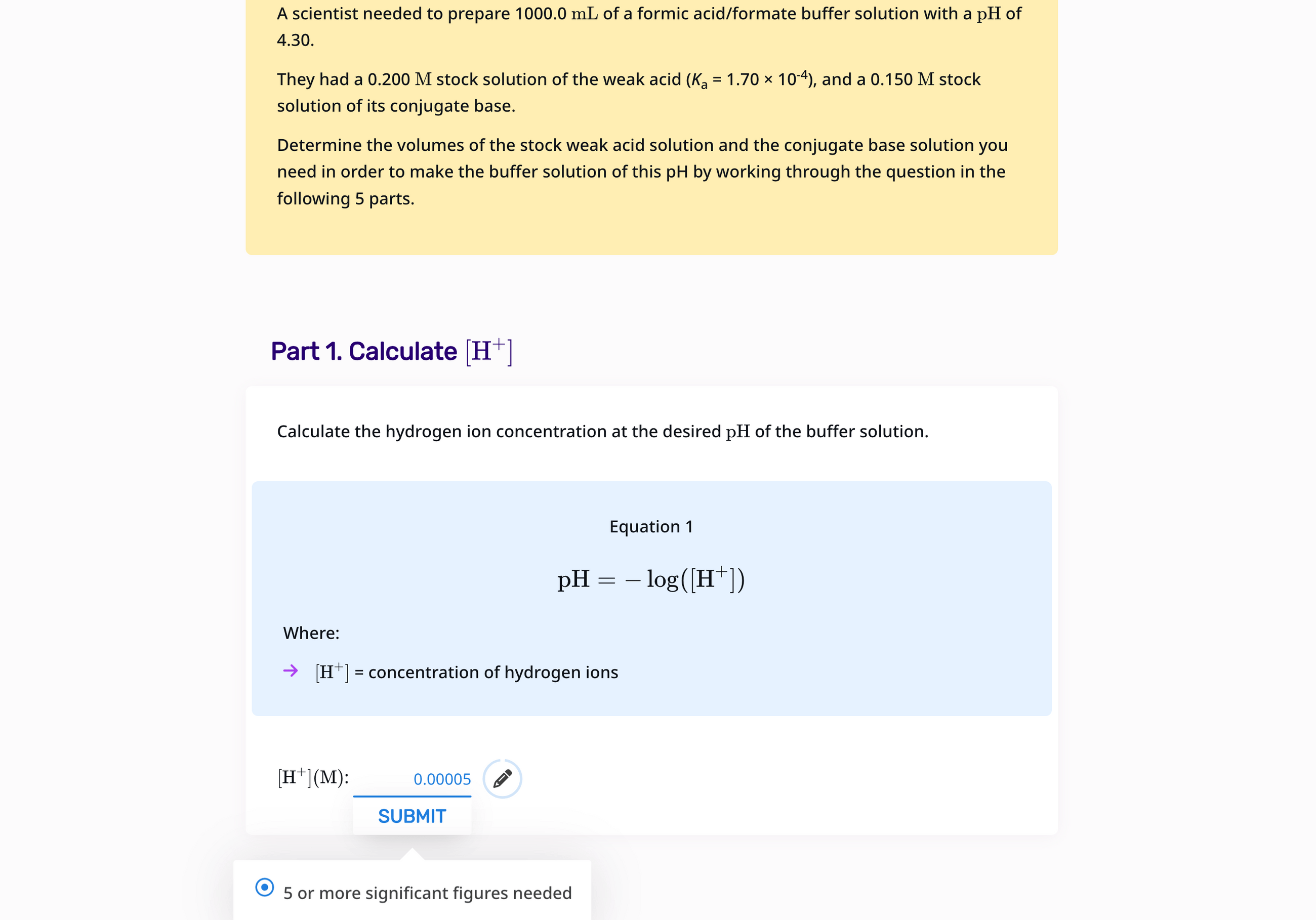 LearnSci Smart Worksheet: Making a Buffer
