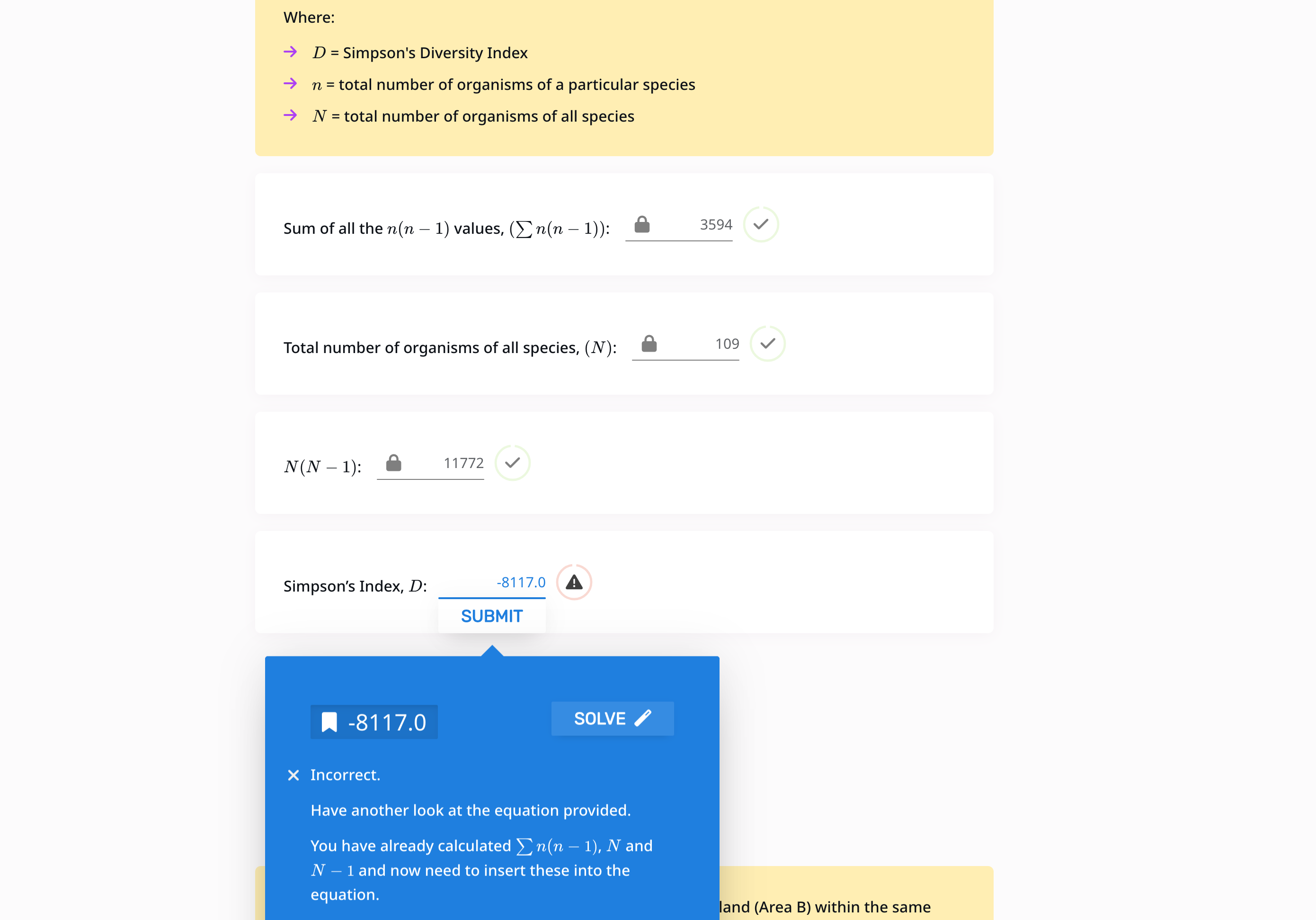 LearnSci Smart Worksheet: Simpson's Biodiversity Index