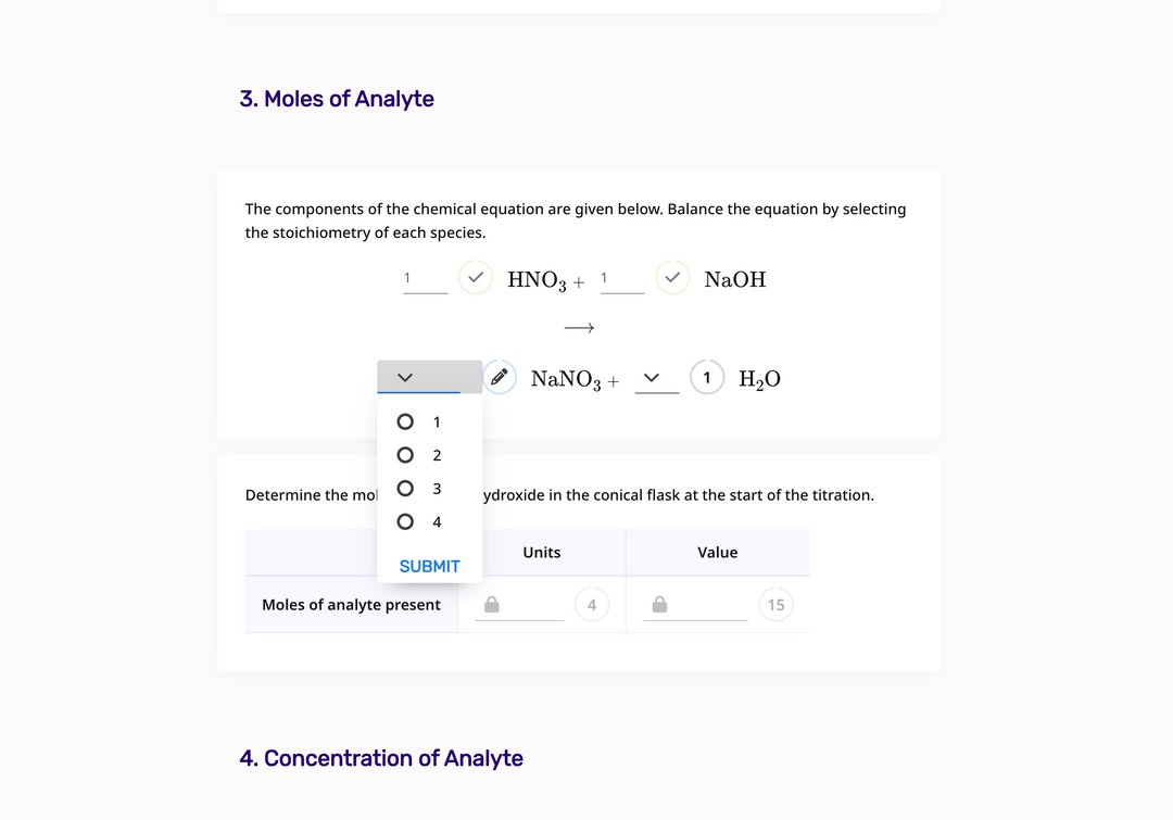 LearnSci Smart Worksheet: Acid Base Titration
