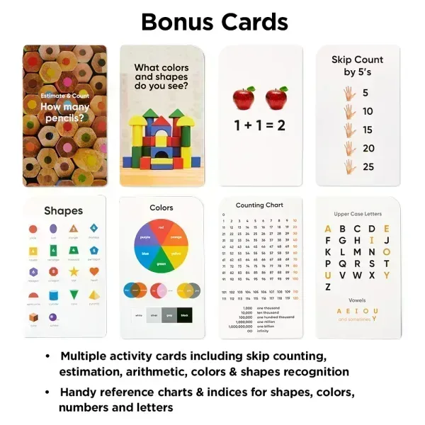 Preschool Flash Cards Bundle - Alphabet, Numbers, Counting, Colors ...