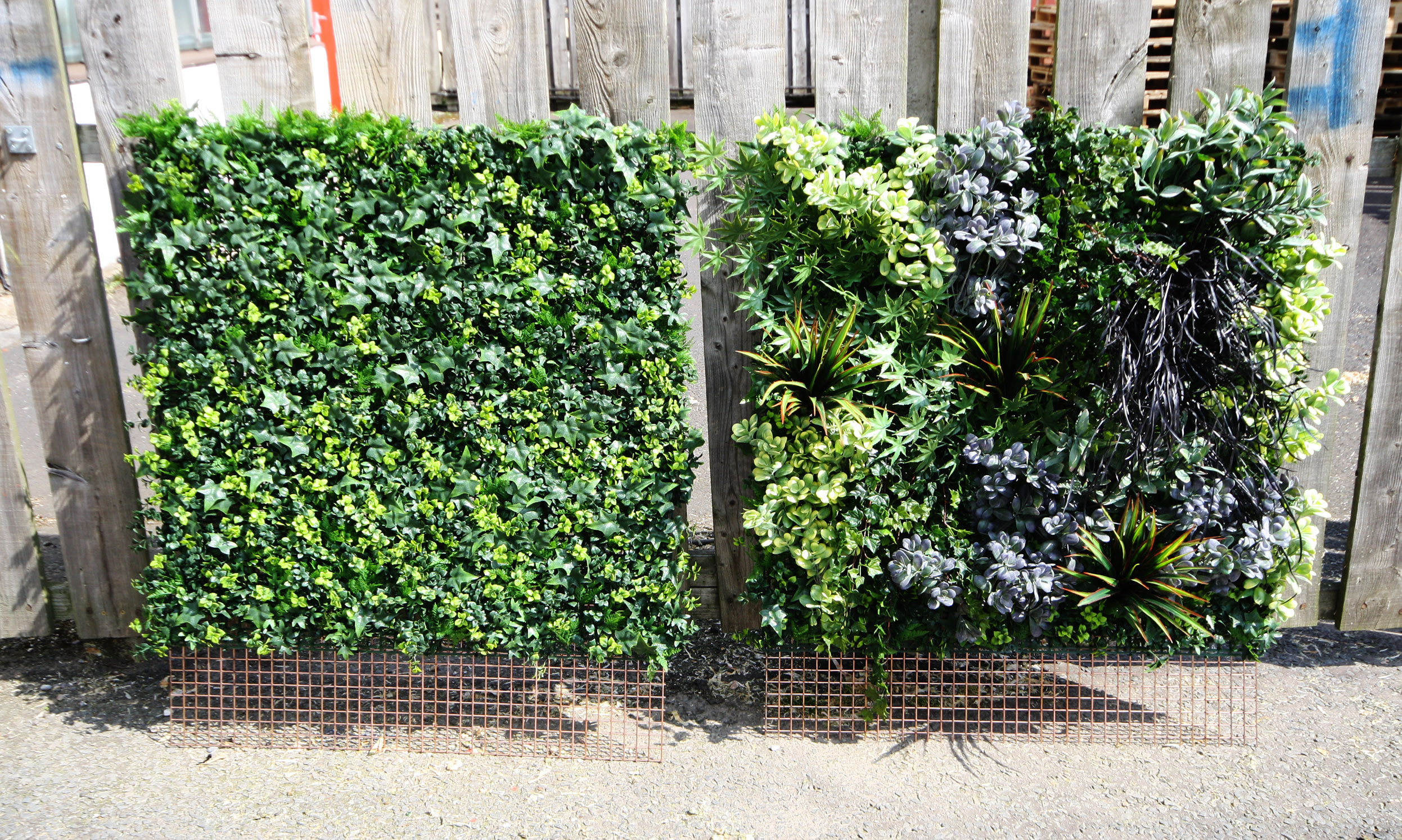 Bespoke Artificial Exterior Green Wall - Design Example