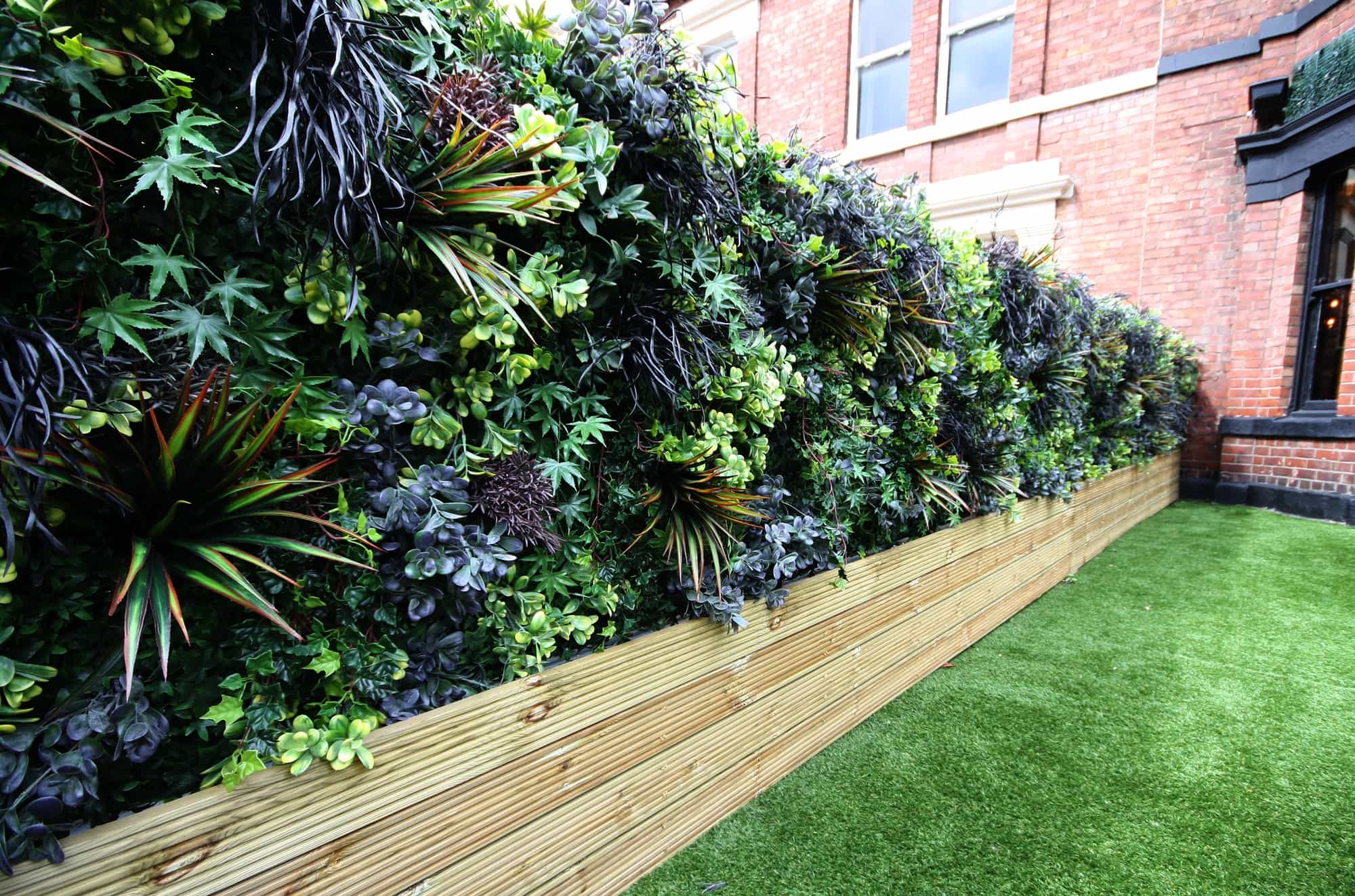 Bespoke Artificial Exterior Green Wall - Design Example