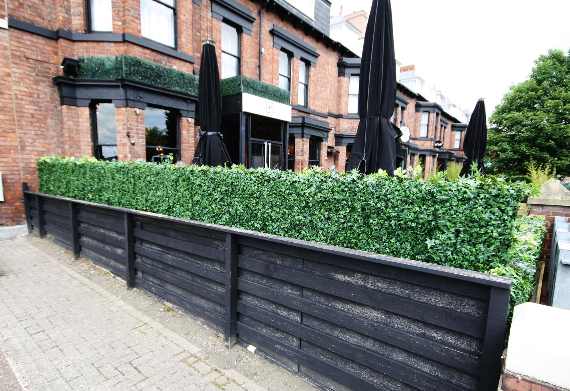 Bespoke Artificial Exterior Green Wall - Design Example