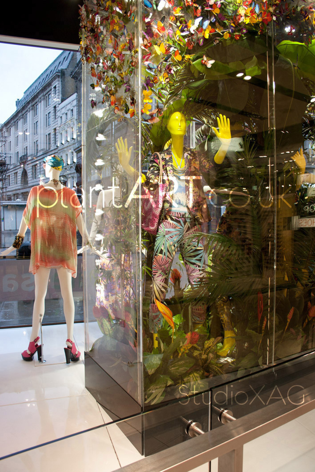 Bespoke Artificial Trees Example - Tropical Jungle - Window Display London