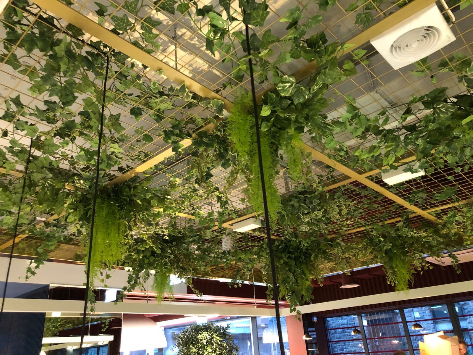 Bespoke Artificial Planting for Ceiling and Canopy - Design Example