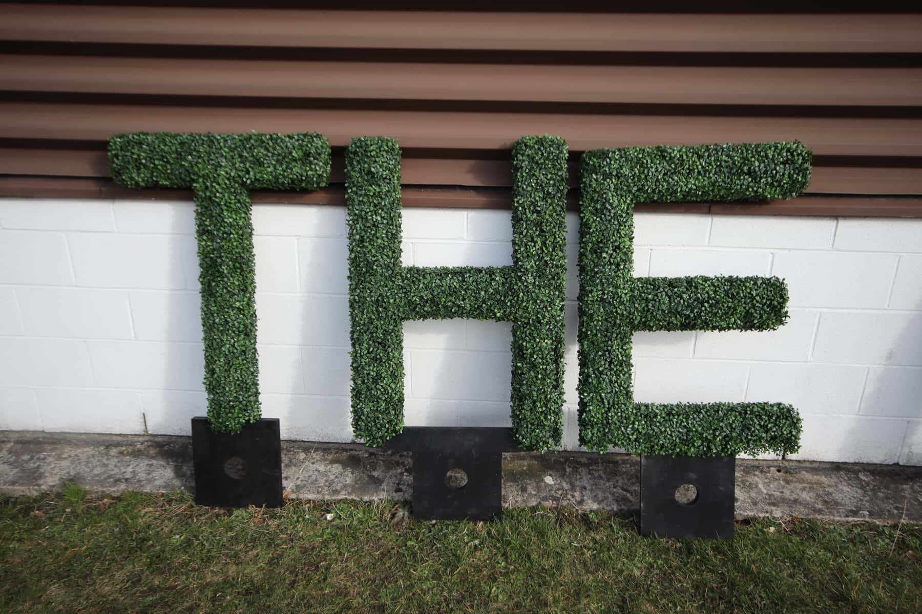 Bespoke Artificial Topiary Letters, Numbers & Shapes - Design Example