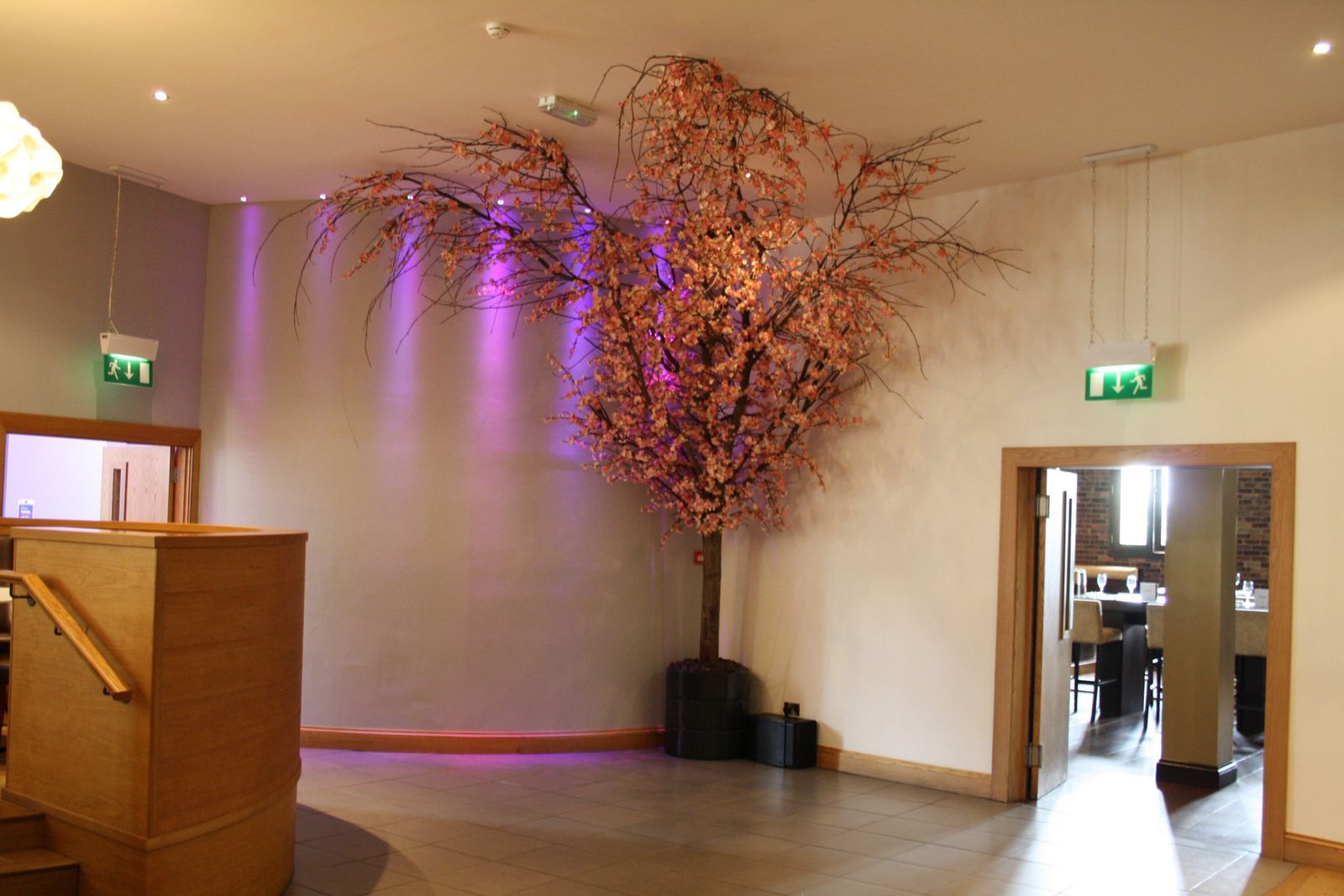 Bespoke Artificial Corner and Leaning Trees - Design Example