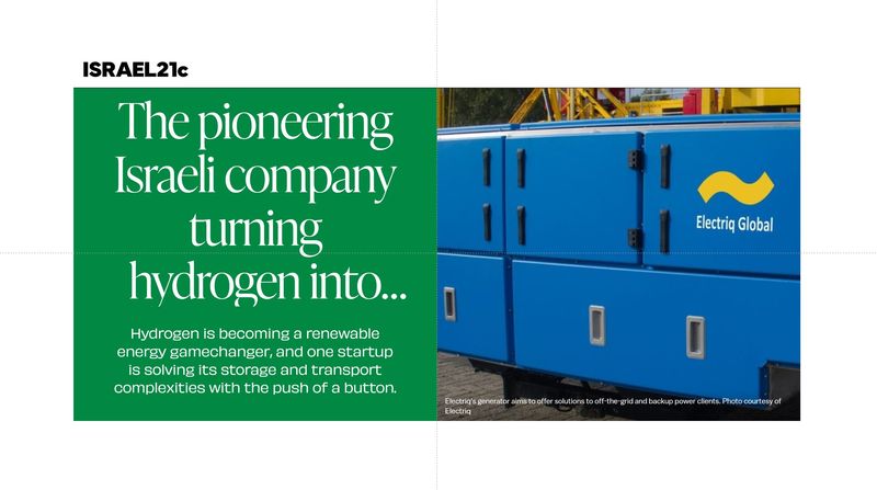 Pioneering Israeli company turning hydrogen into powder ·- Electriq Global