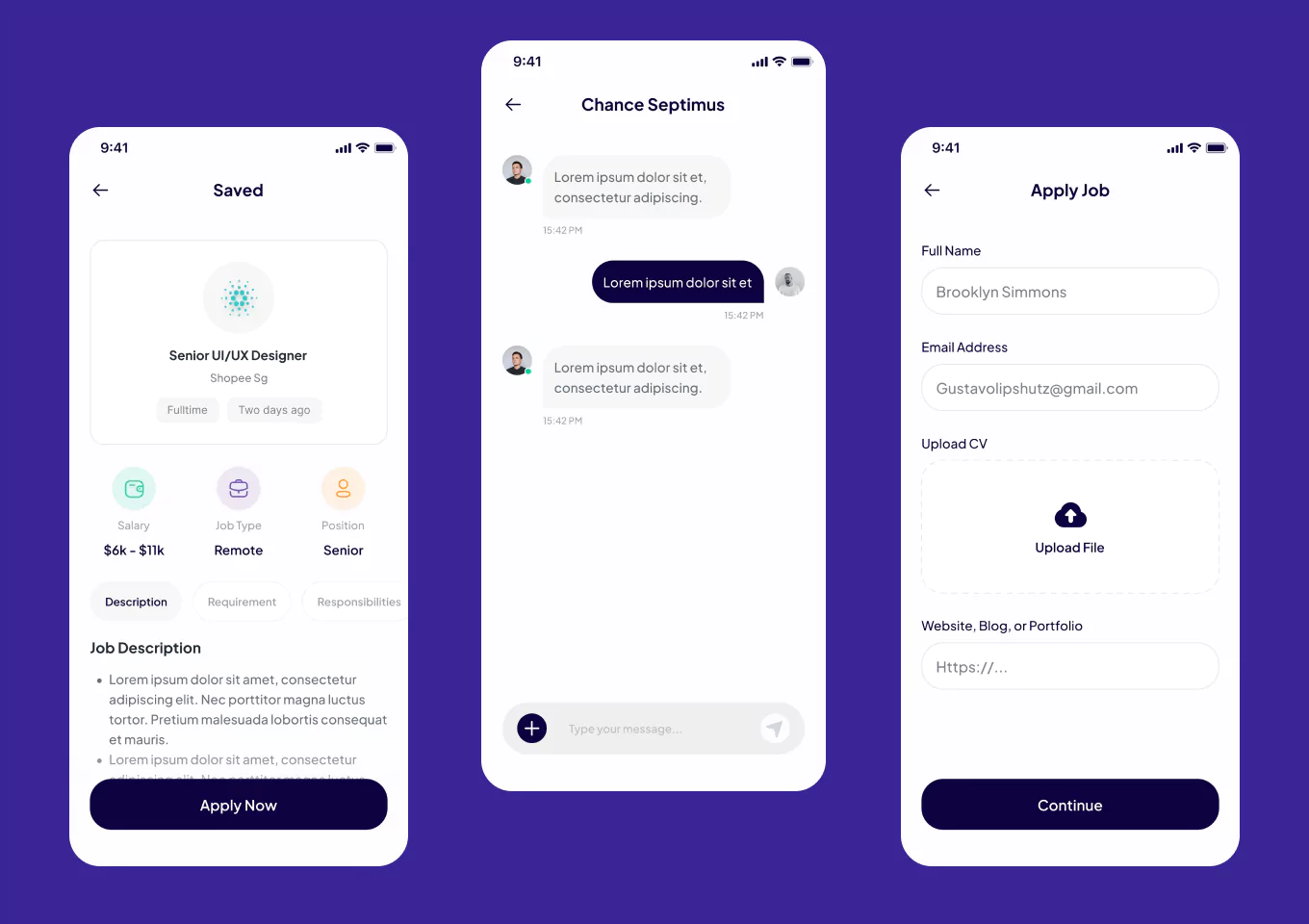 HireMe Job Finder App UI Kit for Flutter Mobile App by DhiWise