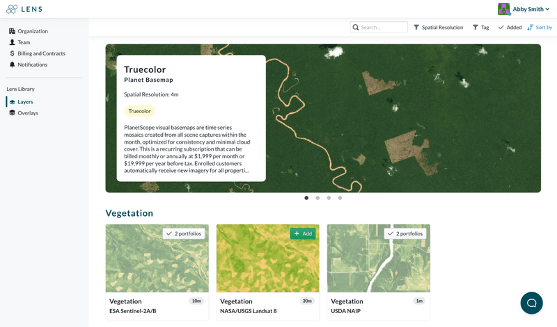 Planet basemaps now available in the Lens Library - Upstream Tech