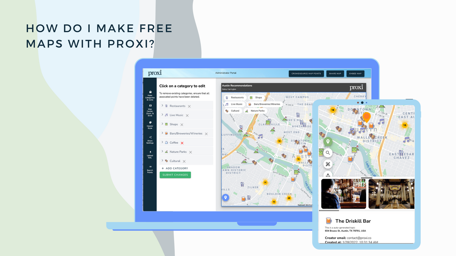 How do I make interactive maps for free with Proxi?