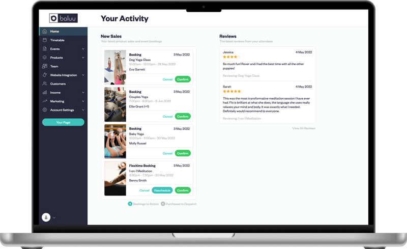Baluu | Powerful All-In-One Booking System
