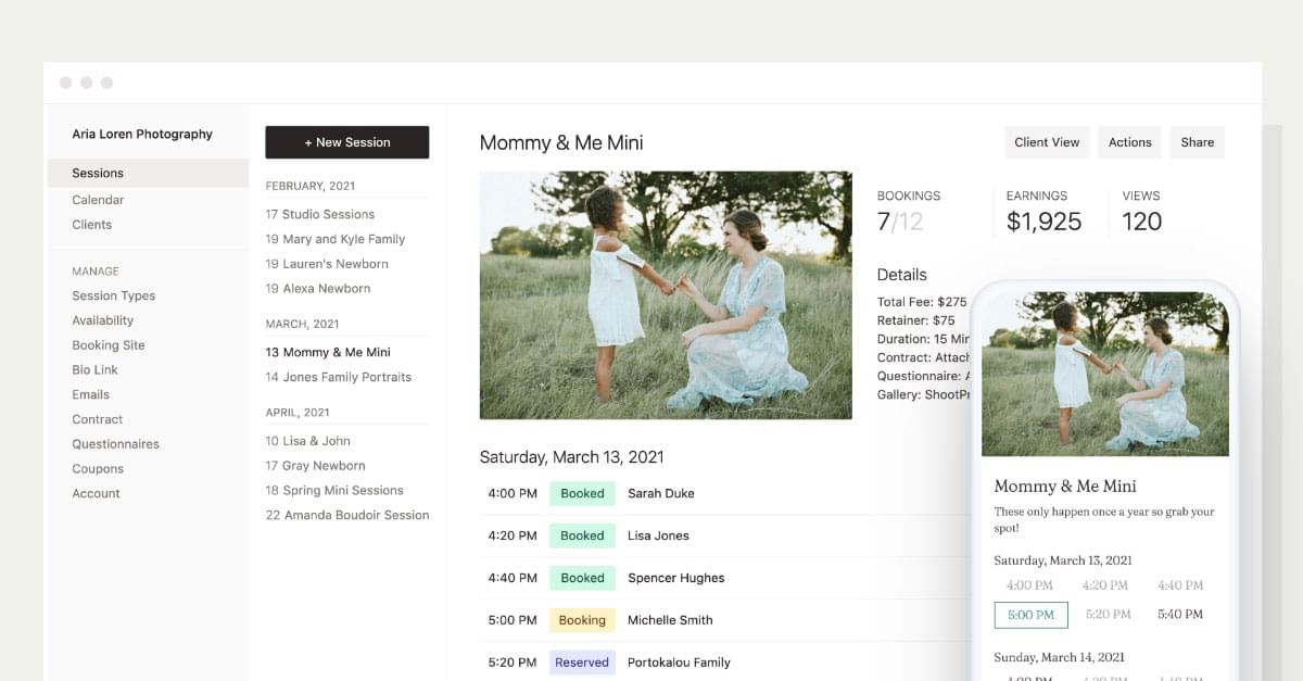 Top 5 Best Mini Session Booking Software Tools For 2023