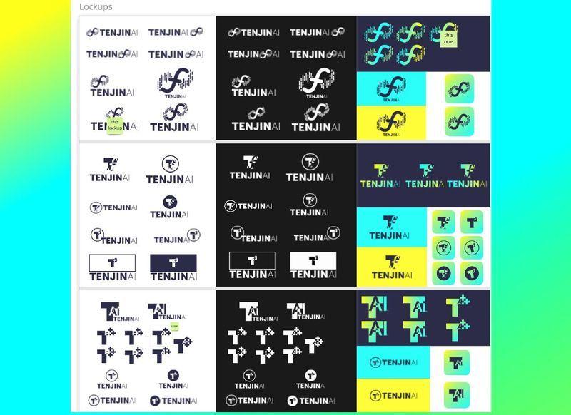 Logo Icon development for Tenjin AI - Designity