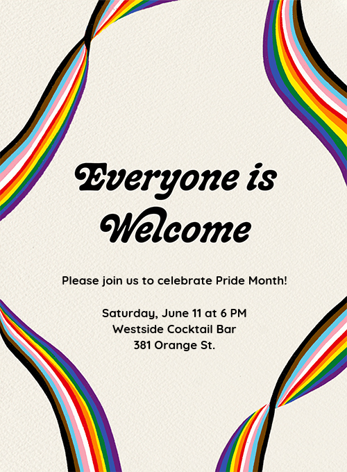 Progress Pride Rainbow Ribbon | Evite